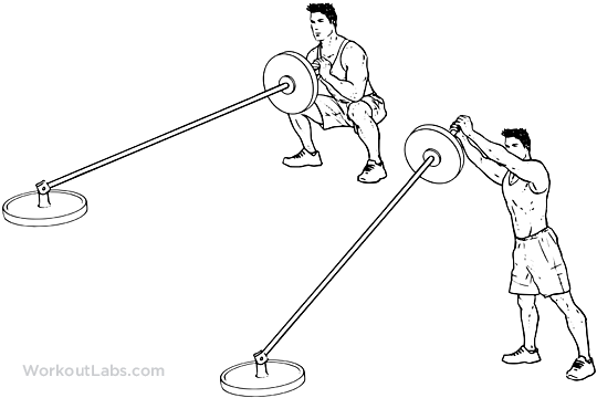 Landmine T Bar Presses Workoutlabs