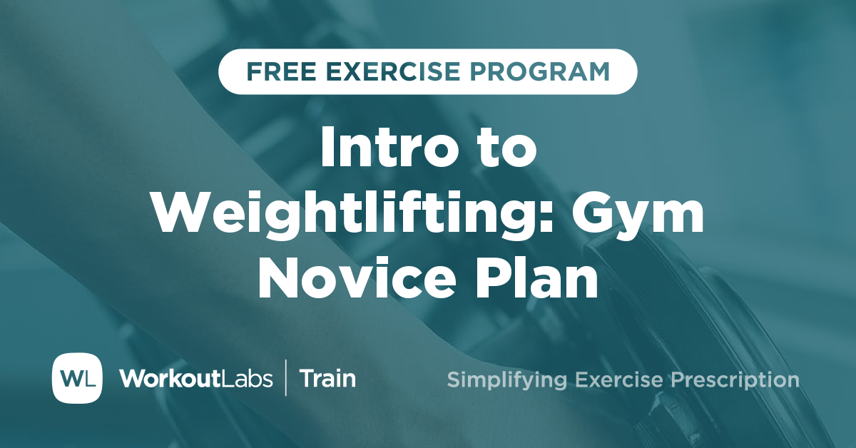 Intro to Weightlifting: Gym Novice Plan