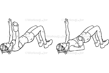 Single-Arm / Floor Glute Bridge Press – WorkoutLabs Exercise Guide