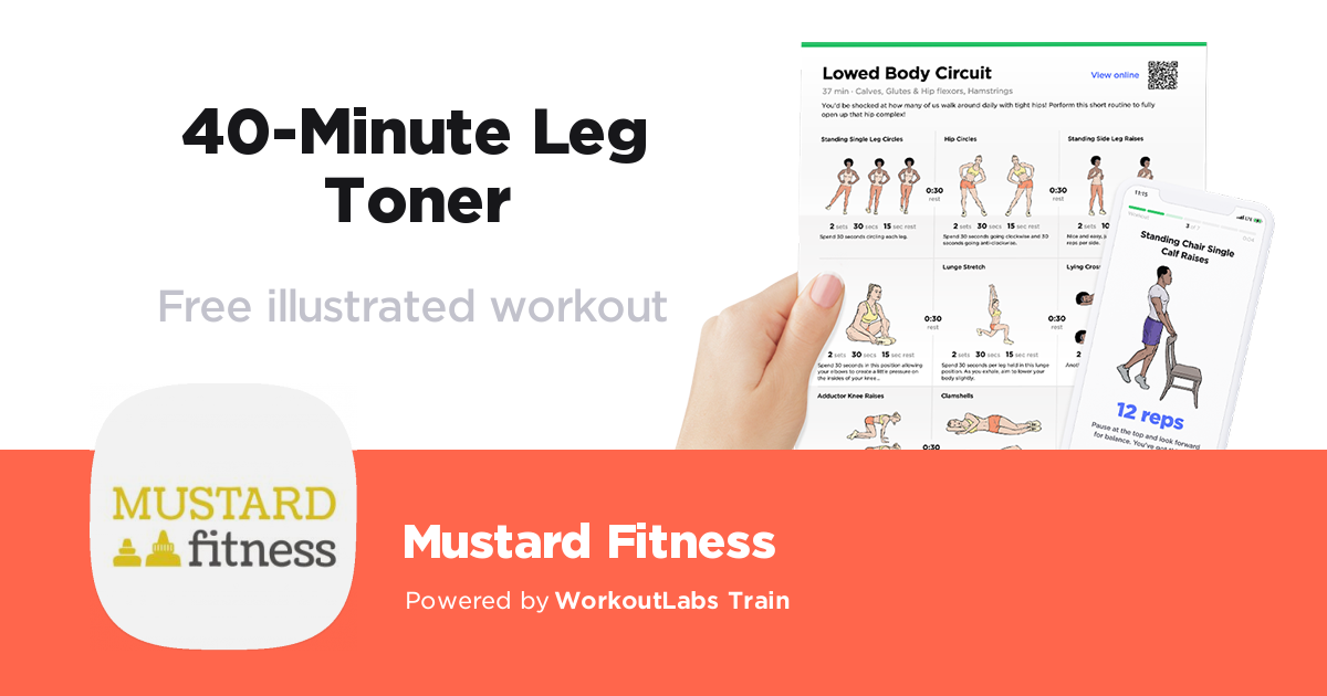 40-Minute Leg Toner – Mustard Fitness