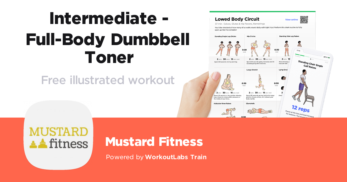 Intermediate - Full-Body Dumbbell Toner – Mustard Fitness