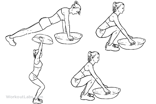 Bosu Ball Burpees | WorkoutLabs
