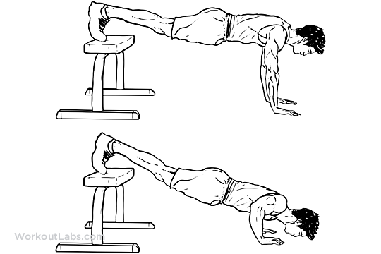 Decline Push-ups / Pushups | WorkoutLabs