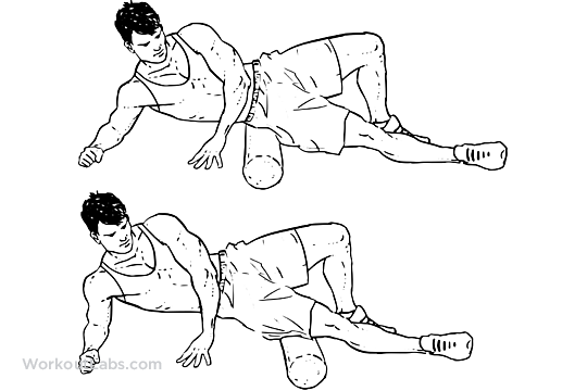 Foam Roller Outer Thighs Stretch | WorkoutLabs