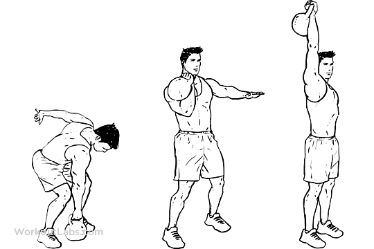 Kettlebell Single Arm Clean and Press | WorkoutLabs