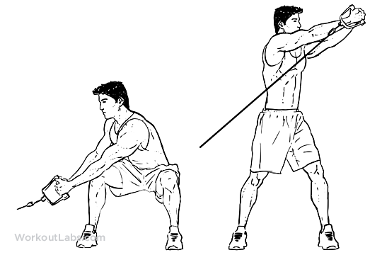 Upward Cable Wood Chops | WorkoutLabs